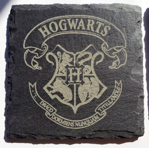 School Chest Engraved HP Gray Slate Coaster – Nani Design